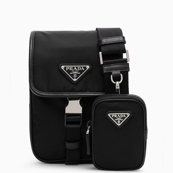 Prada | Bags | Prada Small Messenger Bag In Black Renylon Men | Poshmark